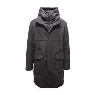 Duno Vulcan Daunenjacke mit Abnehmbarer Kapuze - - Jackets - Herren - Grau - S