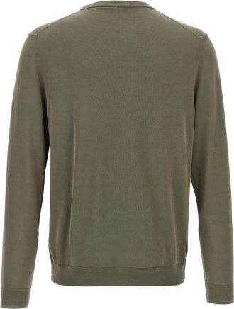 Zanone Cotton Crew-Neck Sweater - Green