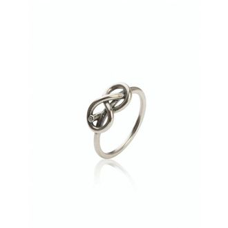Pandora Infinity Knot Ring - - Accessories - Damen - Grau - 54 MM