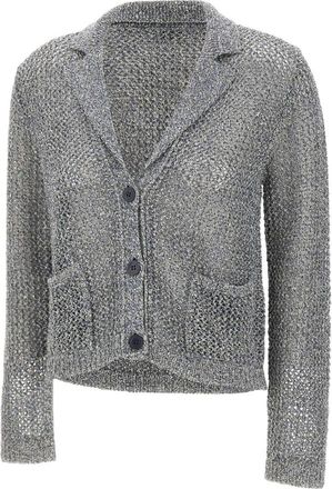 KANGRA Femme, Pulls, Bleu, Taille: 36 FR Gilet Court