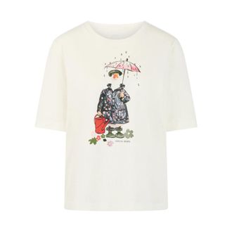 Marc Cain T-Shirt mit Print - - Tops - Damen - Wei&szlig; - XL