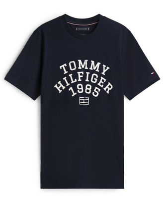 Tommy Hilfiger T-Shirt aus Baumwolle mit Frontprint, Regular Fit in