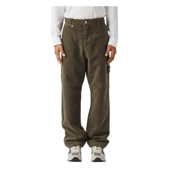 Stone Island Homme, Pantalons, Vert, Taille: W33 Pantalon Cargo Coupe Ample