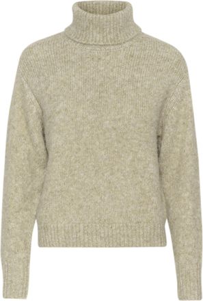 Kaffe Womens Pulover Rollneck Regular Fit Long Sleeves Hip Length Rib Edges