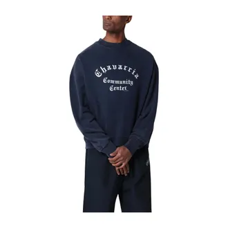 Willy Chavarria Herren, Sweatshirts & Hoodies, Blau, LGr&ouml;&szlig;e