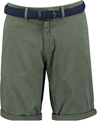 Geographical Norway GEO NORWAY PLAGEO Men - Bermuda Chino Homme Ceinture - Bermudas Court Grande Poches - Short Cargo en Coton - Shorts Coupe Taille Regulaire Eté Confort
