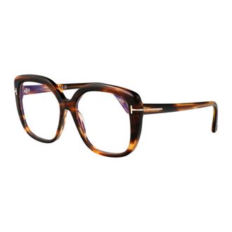 Tom Ford Blaue Block-Square-Brille - - Accessories - Damen - Braun - 53 MM
