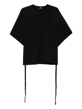 Fabiana Filippi t-shirt à liens de resserrage - Noir