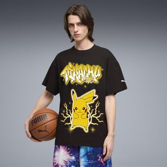 Puma x POK&Eacute;MON Pikachu Oversized T-Shirt Herren, Kleidung, Schwarz, 3XL