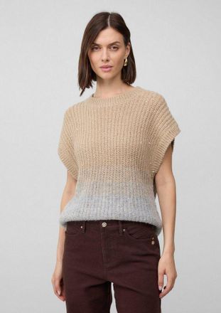 s.Oliver Kurzarmpullover Strickpullunder Pullunder mit Farbverlauf aus Alpakamix