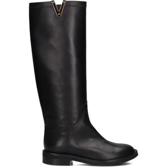 Via Roma 15 Elegante Luxusstiefel f&uuml;r stilvolle Frauen - - Shoes - Damen - Schwarzk - 37 1/2 EU