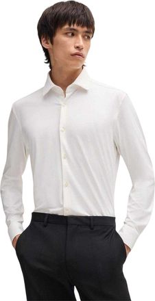 HUGO BOSS Hugo - Formelles Hemd f&uuml;r Herren, Schmal, Lang&auml;rmlig (Wei&szlig;)