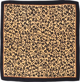 Amosfun D&uuml;nner Quadratischer Leopardenmuster Schal 27X27 Zoll Leichtes Seidentuch Damen Halstuch Modisches Accessoire F&uuml;r Alltag Und Muttertag Geschenk