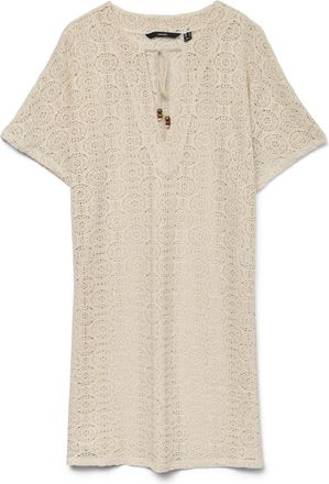 Vero Moda Damen Vmmaya Ss String Short Tunic JRS SPE, Birch, Medium