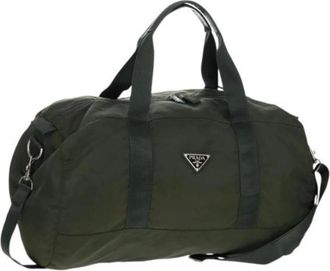 Prada unisex, Pre-owned, Vert, Taille: ONE Size Sac Week-end en Nylon Pre-owned