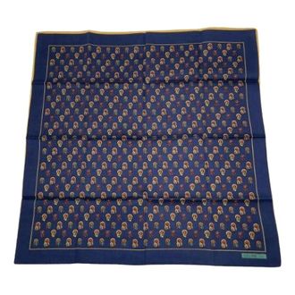 Celine Pre-owned Vintage Foulard en Soie - Femme - Pre-owned - Bleu - Taille: ONE Size