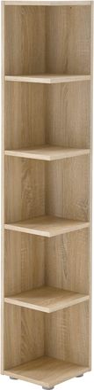 JACK Eckregal - Eiche Sonoma Dekor - 24 x 142 cm - mit 5 Fächern