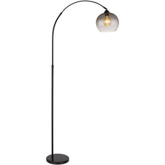 Globo Lighting Stehlampe - Newcastle - schwarz - metall rauchglas - - Globo