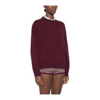 Be You Rundhals-Pullover - - Knitwear - Damen - Rot - M