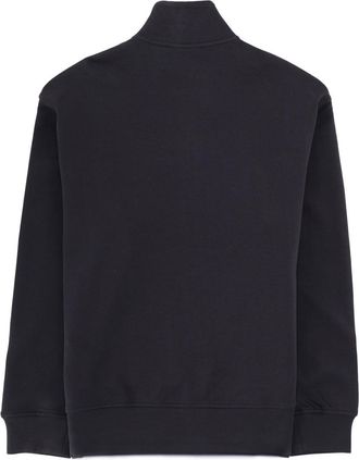 Emporio Armani Zip-Fastening Cotton-Blend Sweatshirt - Blue