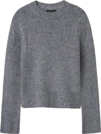 LMTD Limited Damen Nlfkleave Ls Short Knit Noos, Grey Melange, 146-152 EU