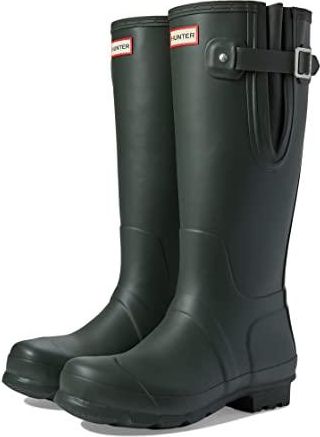 Hunter Femme Side r&eacute;glable pour Homme Botte de Pluie, Vert Olive fonc&eacute;, 43 EU