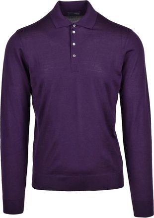Drumohr Homme, Tops, Violet, Taille: M Polo en Maille