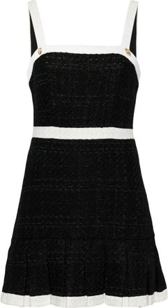 Alice & Olivia Clarine Faltenkleid mit eckigem Ausschnitt - Schwarz