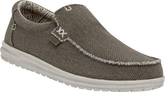 HeyDude Mikka Geflochtene Textil Herren Fossil Slipper