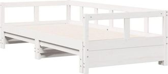 vidaXL Lit de jour sans matelas blanc 80x200 cm bois de pin massif Vidaxl