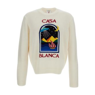 Casablanca Herren, Strickwaren, Wei&szlig;, LGr&ouml;&szlig;e