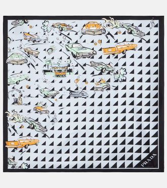 Prada Foulard imprimé en soie