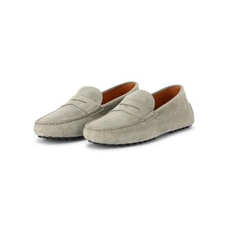 Tod's Mokassins aus Veloursleder mit Gummisohle - - Shoes - Herren - Gr&uuml;n - 40 1/2 EU