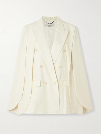 Stella McCartney Blazer Aus Twill Aus Einer Wollmischung Mit Cape-effekt - Creme