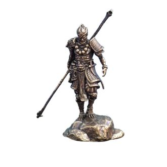 Generic Miniatur-Figuren aus Messing, stehender Affenk&ouml;nig, Metallsonne, Wukong-Statue, Skulptur, Handwerk, Desktop-Ornament, Zuhause, Sandtisch, Auto, Dekora