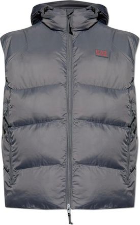 Emporio Armani Emporio Armani Ea7, Homme, Vestes, Gris, Taille: XL Puffer Vest with Logo