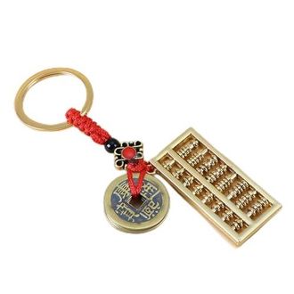 Generic Couchette de gourde chinoise, porte-cl&eacute;s de gourde de pi&egrave;ce - Anneaux cl&eacute;s de avec cinq empereurs Coin | chinois pavillon, Savoir calculer largent des