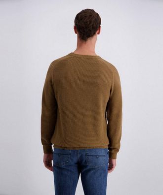 Pierre Cardin Rundhalspullover mit Waffelstruktur- Muster