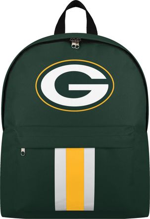 Foco NFL Offiziell lizenzierter Team-Farbe, Prim&auml;r-Logo, einfarbig, gestreift, Fu&szlig;ball-Schultasche, Reiserucksack, Green Bay Packers, Einheitsgr&ouml;&szlig;e, Tagesr