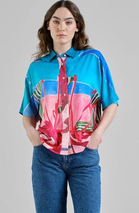 Dedicated Damen vegan Bluse Alsvik Deck Chairs Multicolour