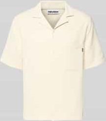 Review Boxy Fit Freizeithemd in Plissee-Optik