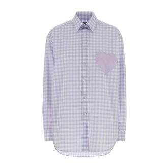 Moschino Homme, Chemises, Violet, Taille: M Chemise oversize en popeline brod&eacute;e