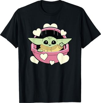 Star Wars Mandalorian Cute Grogu Heart Valentine T-Shirt