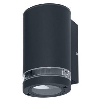 Osram Au&szlig;enwandleuchte GU10 Downlight mit Gap-Ring, indirektes Licht, Aluminiumgeh&auml;use Dunkelgrau, IP44 & IK03, Wandleuchte f&uuml;r Fassaden