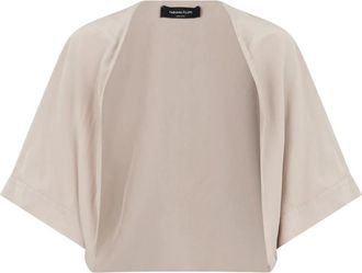 Fabiana Filippi Femme, Vestes, Beige, Taille: 40 FR Cape &Eacute;l&eacute;gante et Polyvalente
