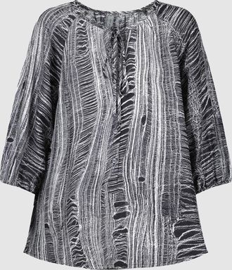 Raquel Allegra Top Poet Noir Blanc, Capsule June