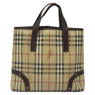 Burberry Pre-owned Cuir sacs-main - Femme - Pre-owned - Beige - Taille: ONE Size