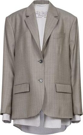 Acne Studios Blazer &agrave; doublure en chemise ray&eacute;e en laine