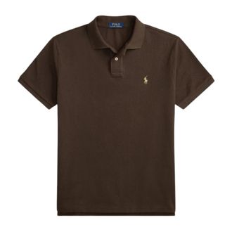 Ralph Lauren Custom Slim Fit Mesh Polo - - Tops - Herren - Braun - XL