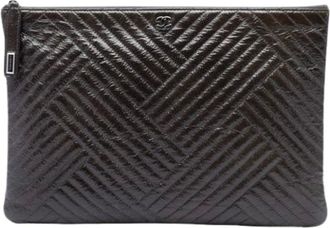 Chanel Pre-owned Cuir sacs-chanel - Femme - Pre-owned - Brun - Taille: ONE Size